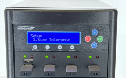 USB Duplicator - Setup Menu - Size Tolerance – Kanguru Solutions ...